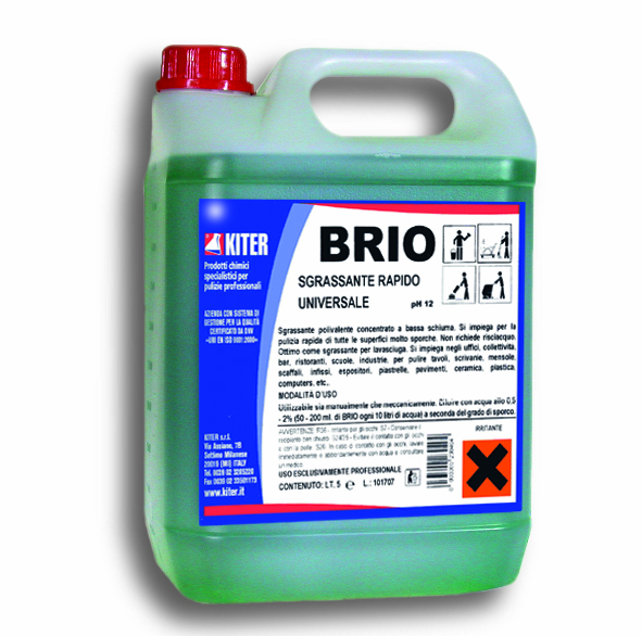 BRIO tanica lt. 5 - PULIZIA DI FONDO - DETERGENZA - I love clean - Un ...